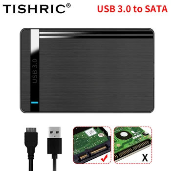 TISHRIC HDD Case SATA to USB3.0 HDD Enclosure 2.5 inch Hard Drive Case ...