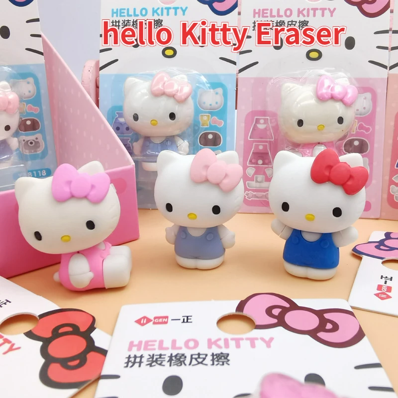 Hello-Kitty-Cat-Assembled-Eraser-Creative-Cartoon-Cute-3D-Shape ...