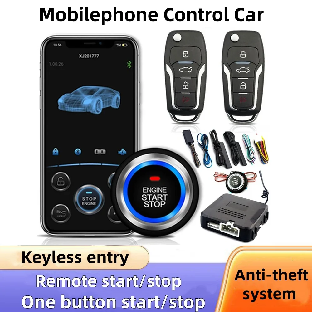 Mobilephone-Remote-Control-Car-Engine-Start-One-Button-Start-Stop ...