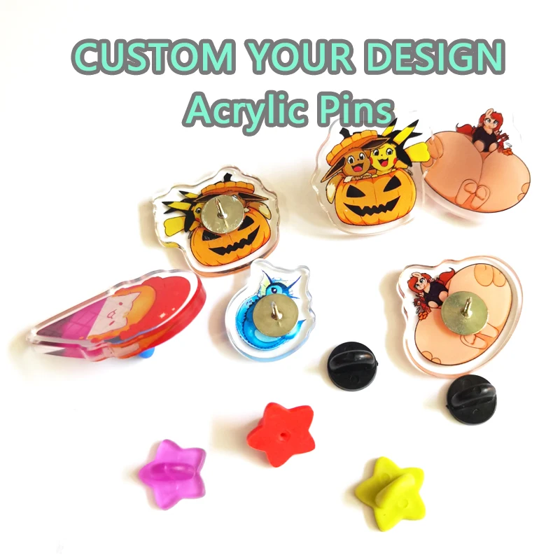 Custom-Clear-Acrylic-Pins-Round-Cartoon-Photo-Customized-Logo-Anime ...