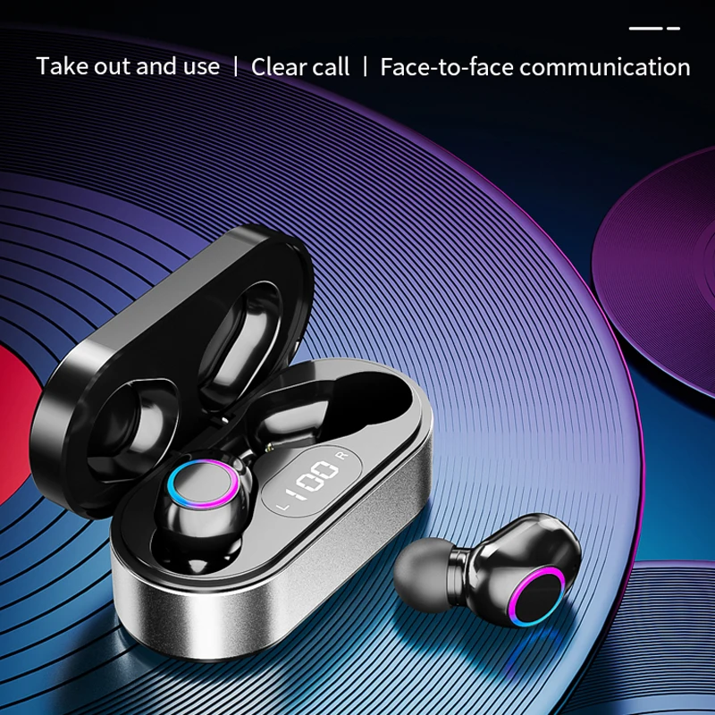 Auriculares inalámbricos TWS con Bluetooth 5,2, audífonos estéreo 9D HIFI deportivos ...