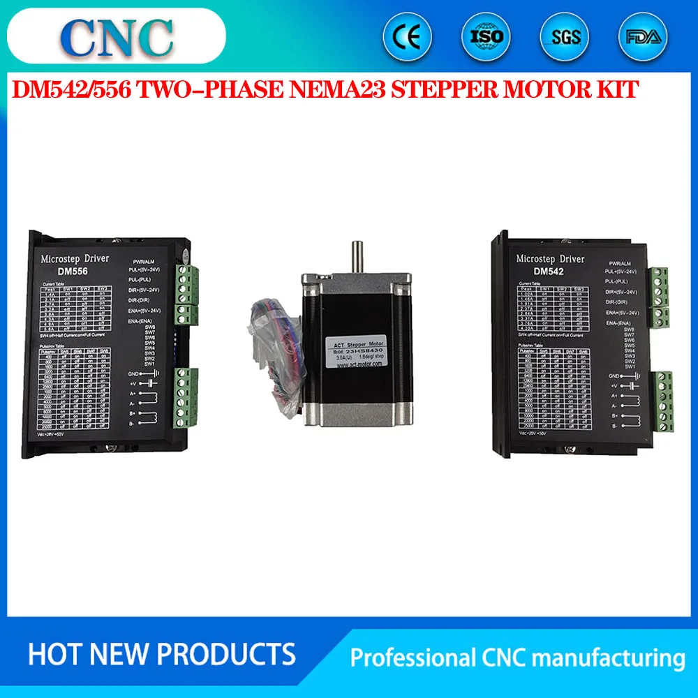 CNC kit DM542/DM556 stepper motor driver Motor speed controller nema23 ...
