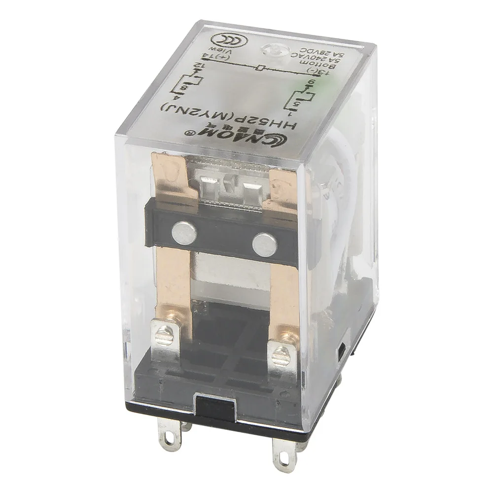 HH52PL electromagnetic relay With LED indicator HH52P MY2 series AC 220V 110V 24V DC 24V 12V ...