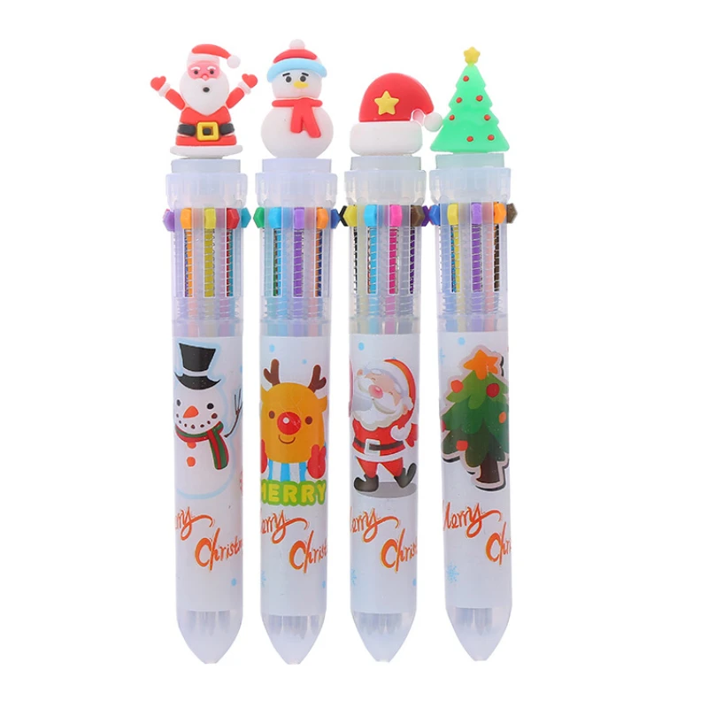 1pcs Cute Christmas Series 10 Colors Ballpoint Pens Creative Office ...