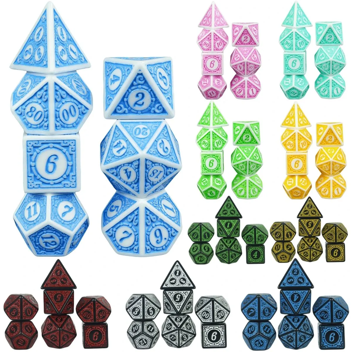 DND-Game-Dice-Set-For-Board-Games-Teaching-Math-Party-Accessories-Multi ...