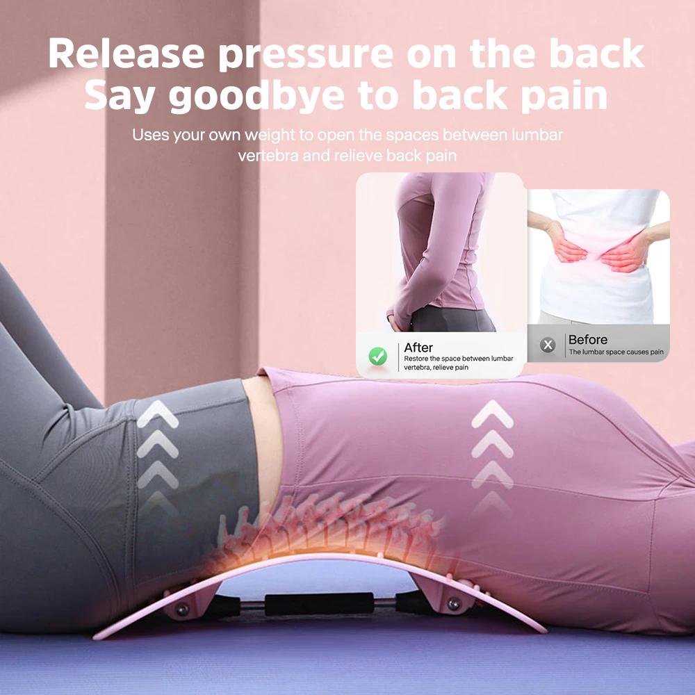 Adjustable Back Massager Stretcher Waist Neck Fitness Neck Stretch ...