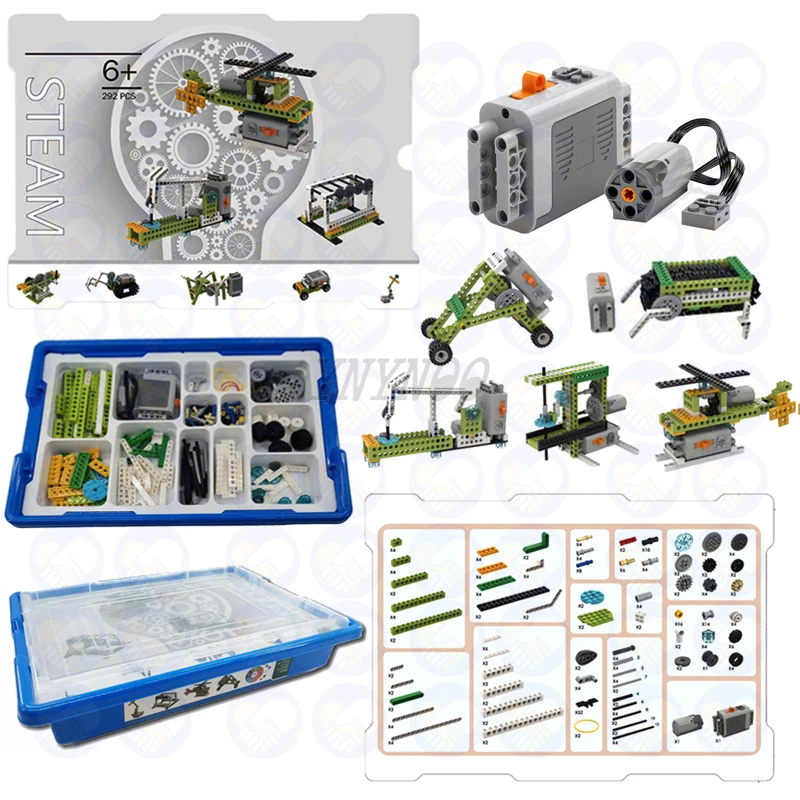 NEW 292Pcs/Set WeDo Robotics Construction Set Learning Classroom 9686 9580 Building Blocks Kit ...