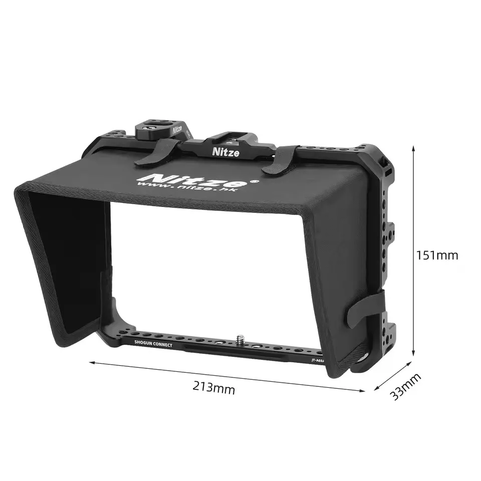 Nitze - JT-A03C Monitor Cage with Mounting Plate and Sunhood for Atomos ...