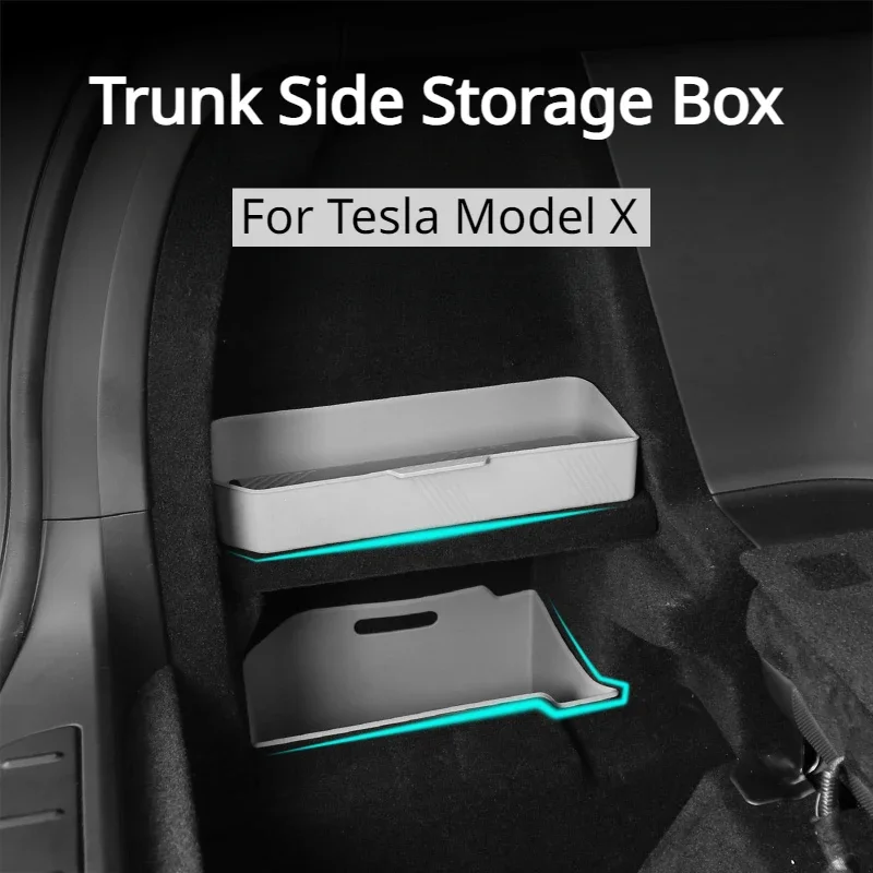 For-Tesla-Model-X-Trunk-Storage-Box-3pcs-Set-Silicone-Trunk-Side ...