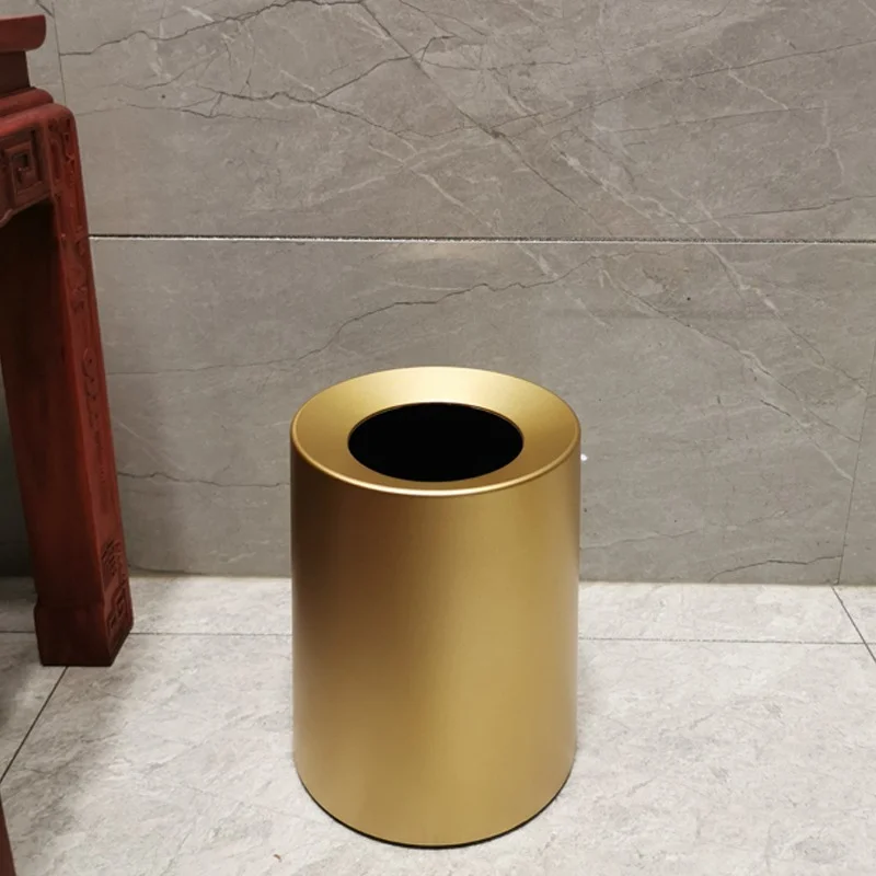 Home Office Waste Bin Narrow Creative Rose Gold Bin Large Innovative ...