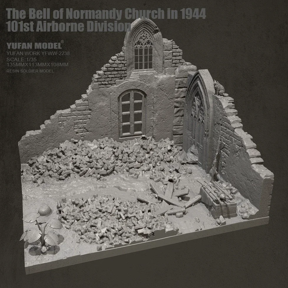 YUFAN-MODEL1-35-resin-scene-platform-model-kits-figure-colorless-and ...