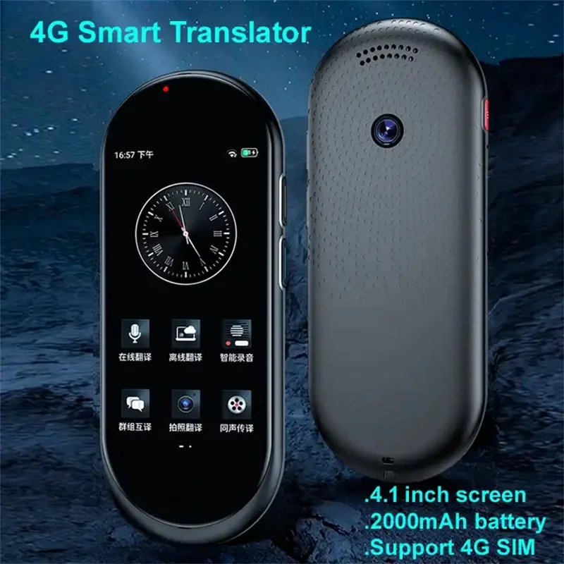 4G Smart Voice Translator A10 ChatGPT 4.1inch 138 Multi Languages In Real Time Online Instant ...