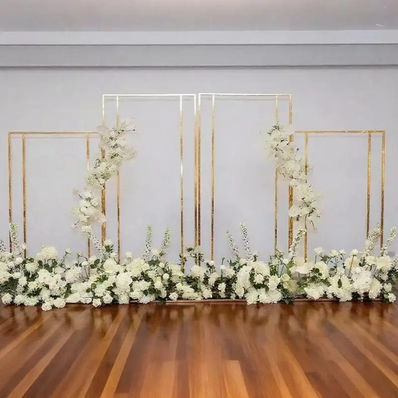 Luxury Wedding Party Backdrops Frame Party Welcome Sign Banner Flower ...