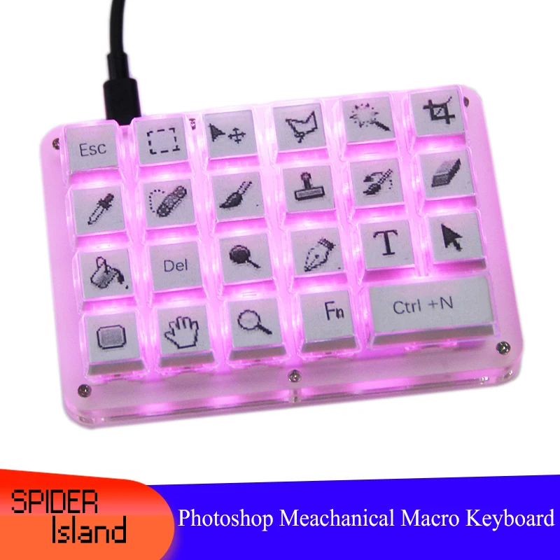 Teclado-Macro-Mec-nico-PS-USB-Tipo-C-Retroilumina-o-Novo-Design ...