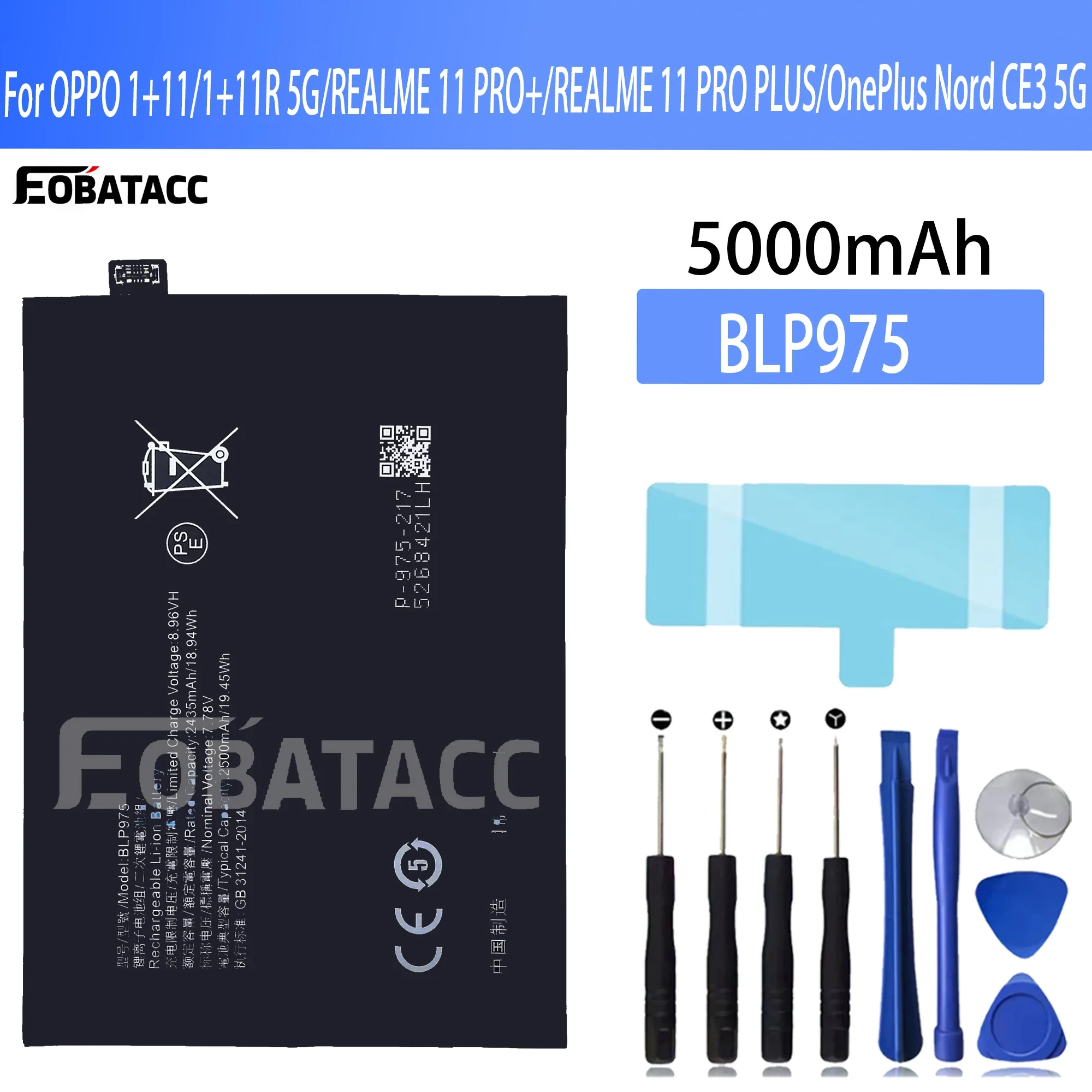 100-New-Original-Battery-BLP975-For-OPPO1-11-1-11R-5G-REALME-11-PRO ...