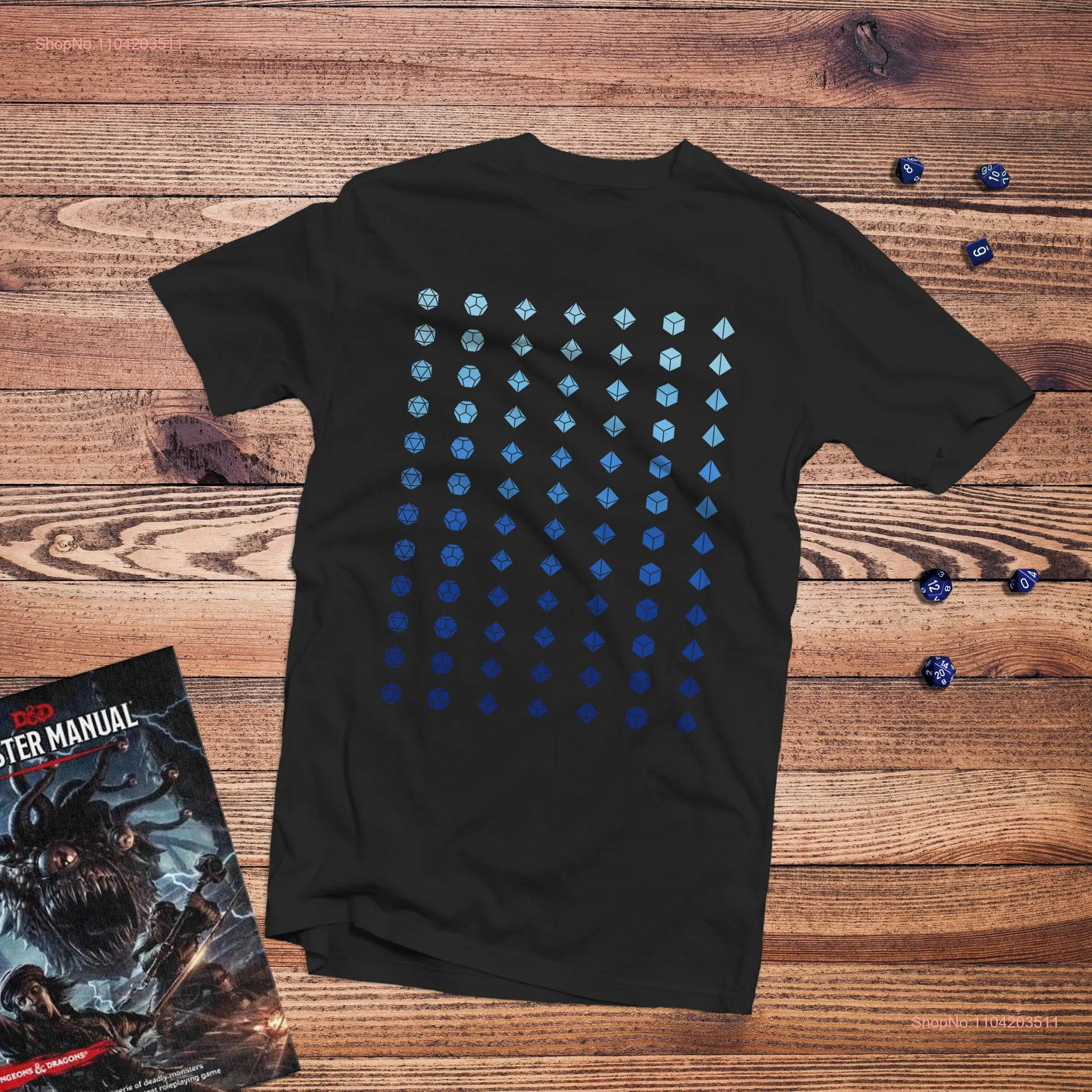 Faded-dice-T-Shirt-DnD-s-for-geeks-Dungeon-master-dm-Geeky-long-or ...
