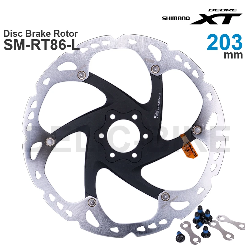 SHIMANO DEORE XT M8000 SLX - 6-Bolt - Disc Brake Rotor SM-RT86 203/180 ...