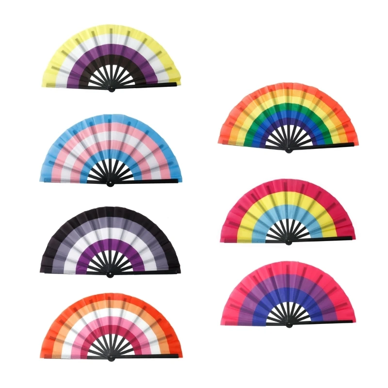 Rainbows-Folding-Fan-Colourful-Fan-LGBTs-Gay-Pride-Party-Summer-Cooling ...
