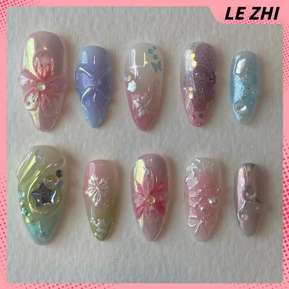Vip-Custom-Nail-Art-Press-On-Fake-Nails-High-End-Customization-Handmade ...