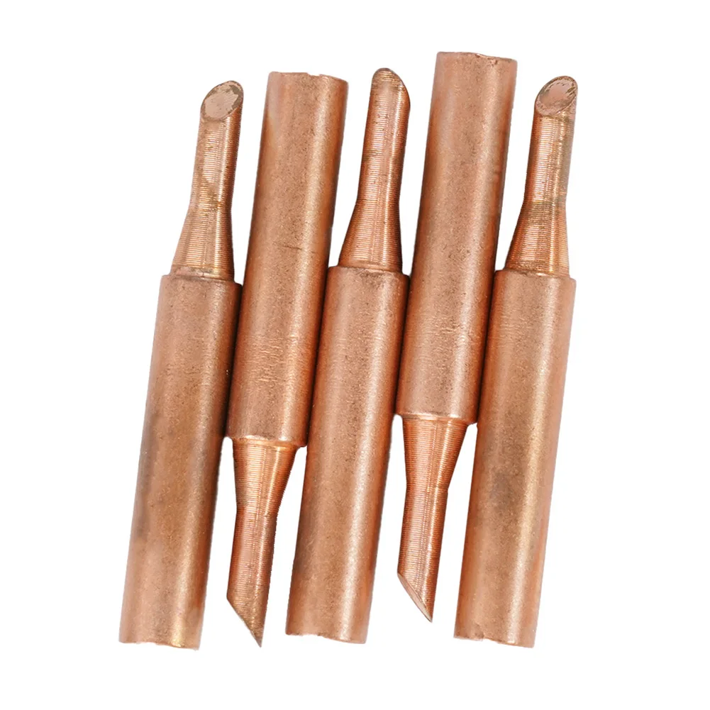 5pcs-900M-T-Pure-Copper-Soldering-Iron-Tips-Lead-Free-Welding-Solder ...