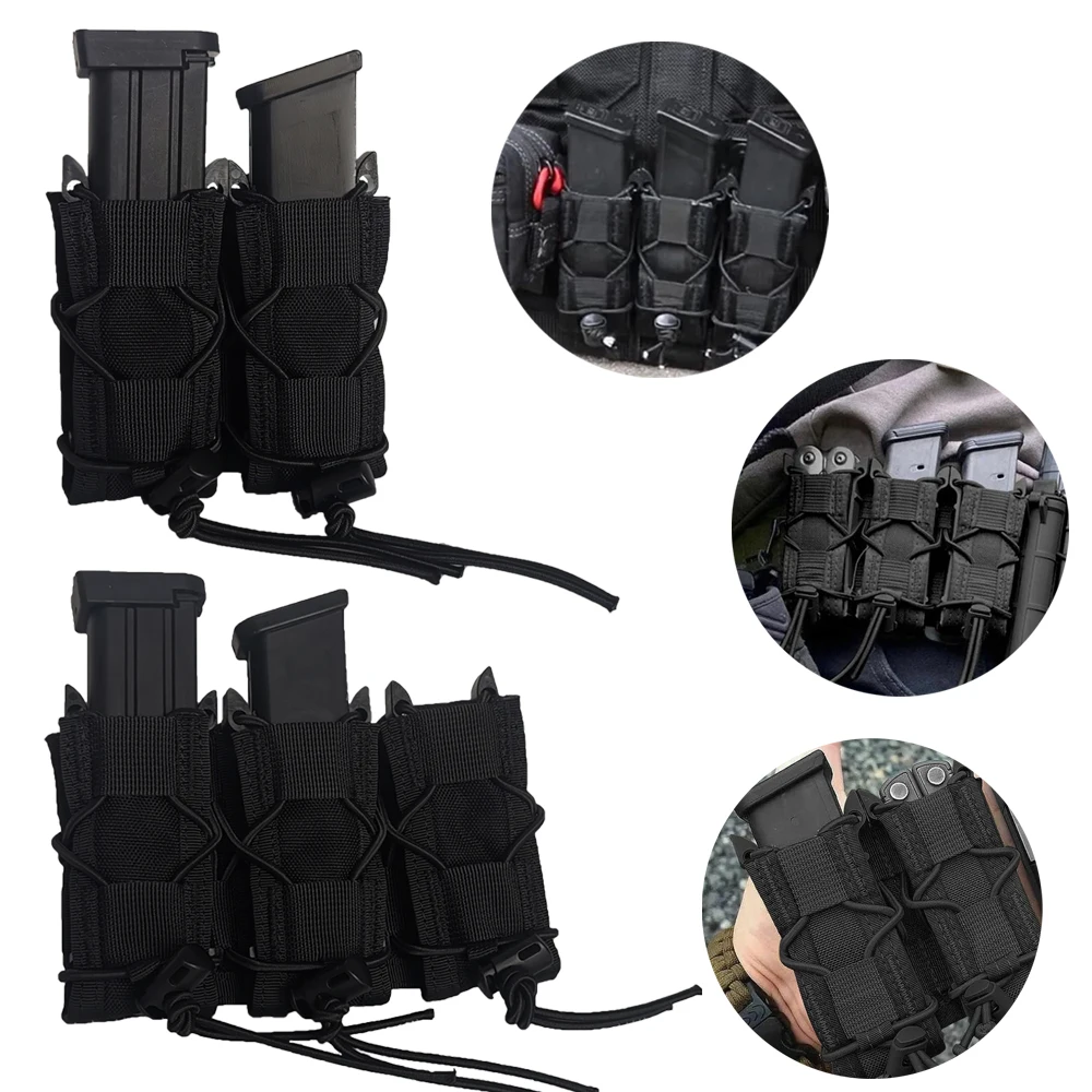 Tactical-9mm-Pistol-Double-Triple-Stack-Magazine-Pouch-Molle-Mag ...