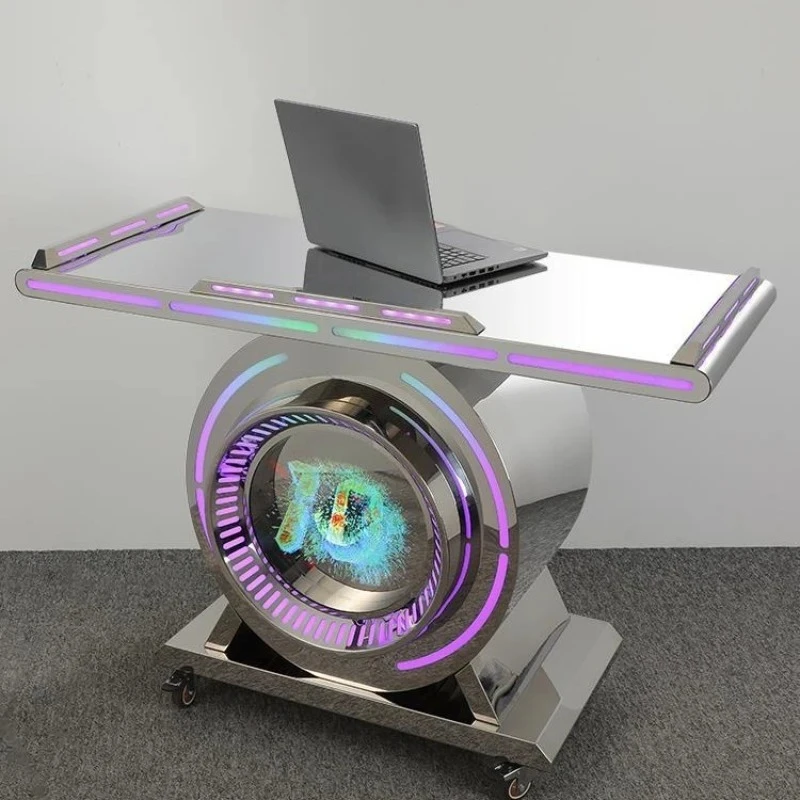 Bar DJ desk, box, disc player, stereo table, shelf, luminous mixer ...