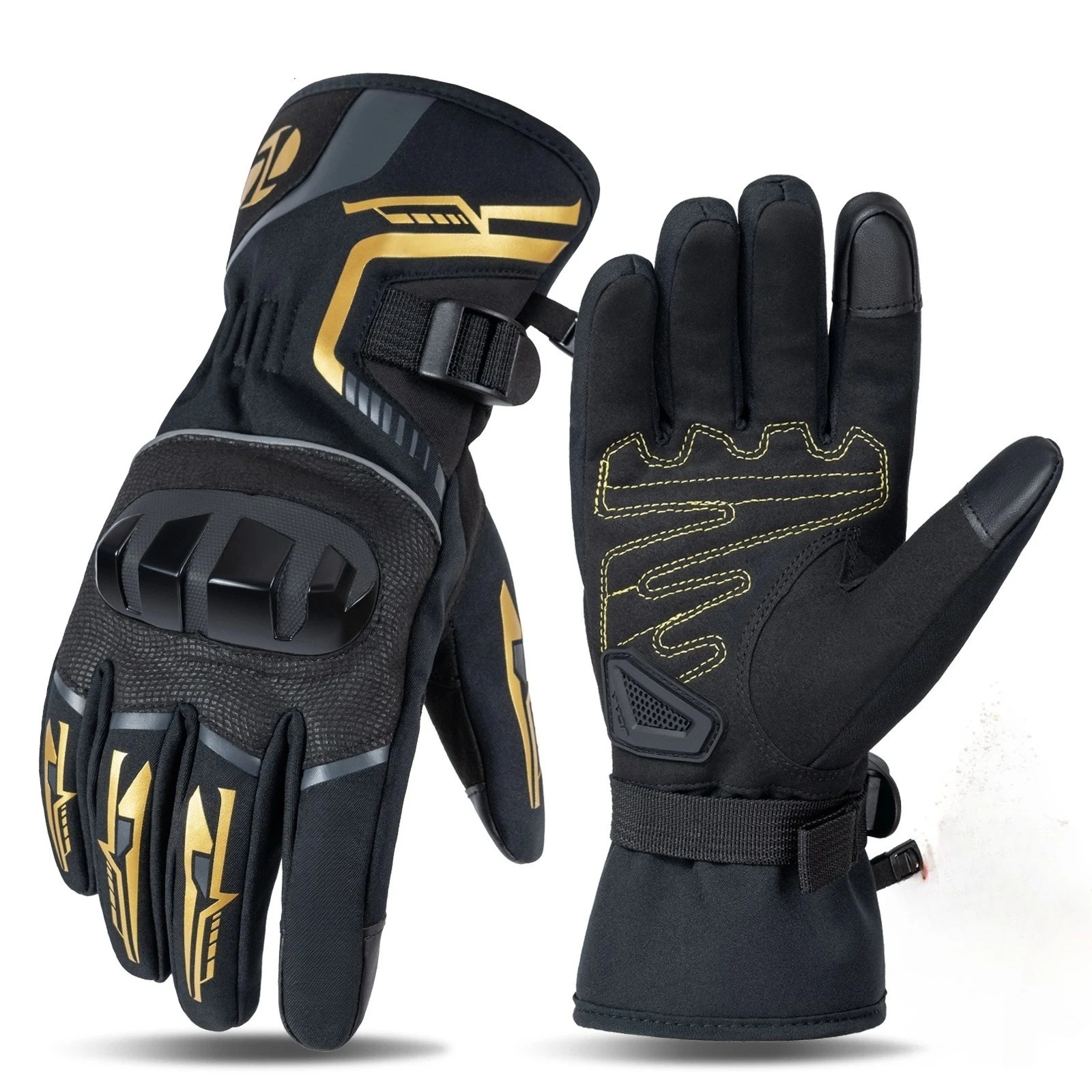 Winter Motorcycle Gloves for Men Women Thermal Windproof Waterproof ...