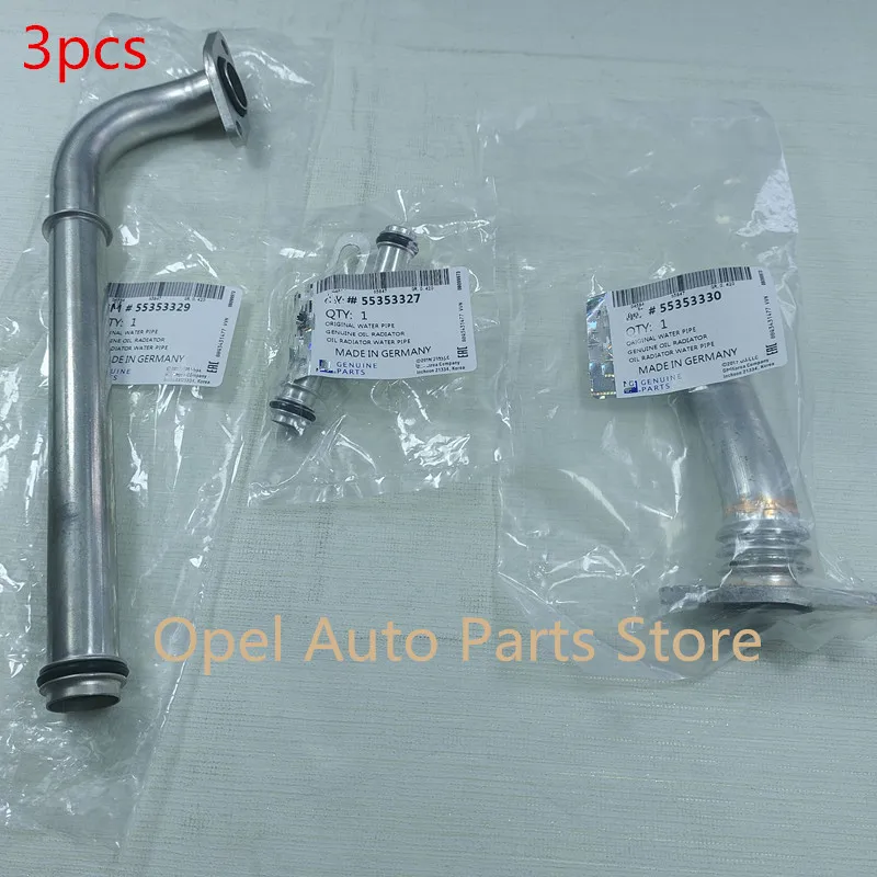 3PCS-Engine-Coolant-Water-Oil-Cooler-Pipe-For-Chevrolet-Cruze-Vauxhall ...