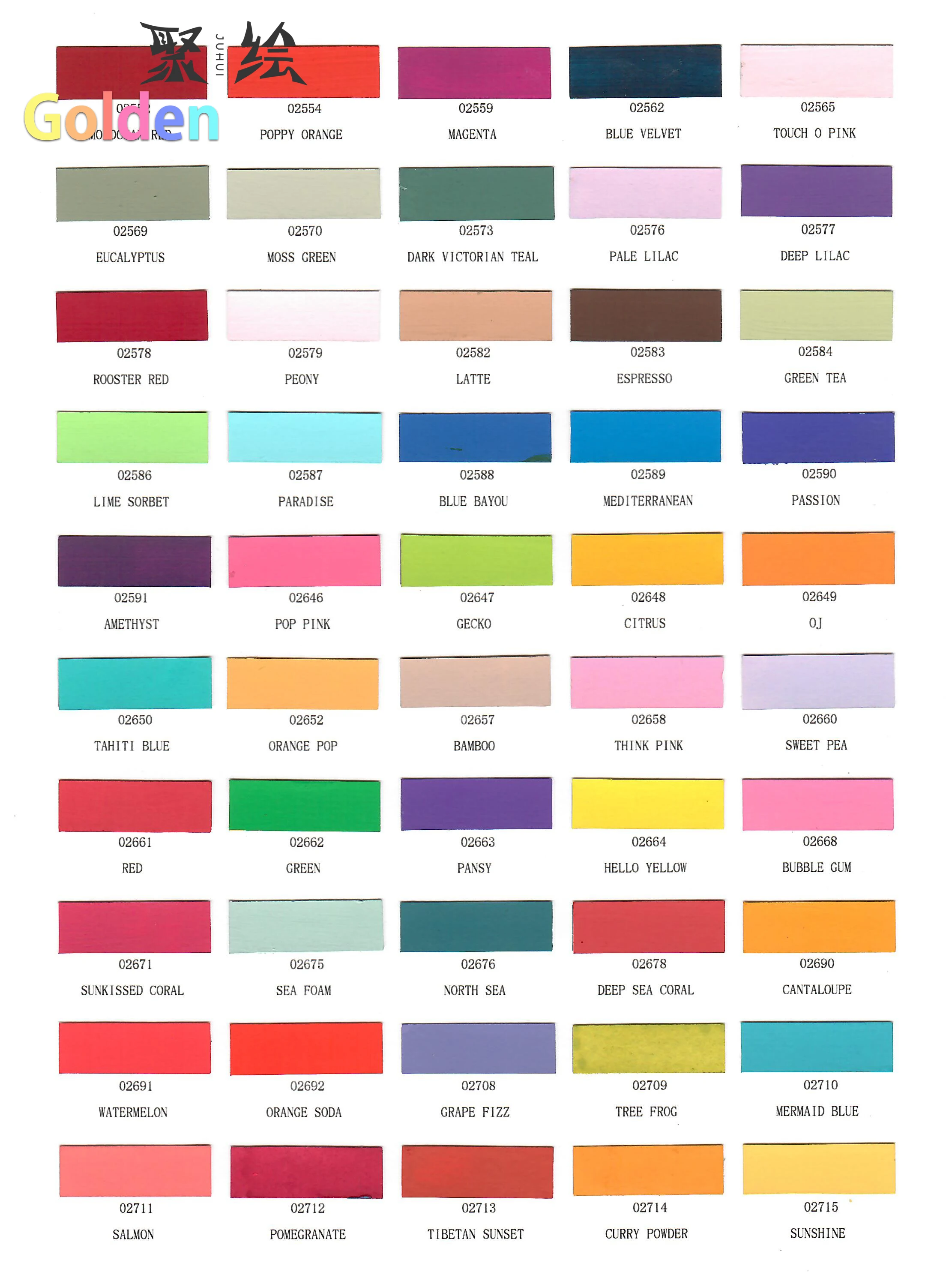 Delta Acrylic Paint Color Chart