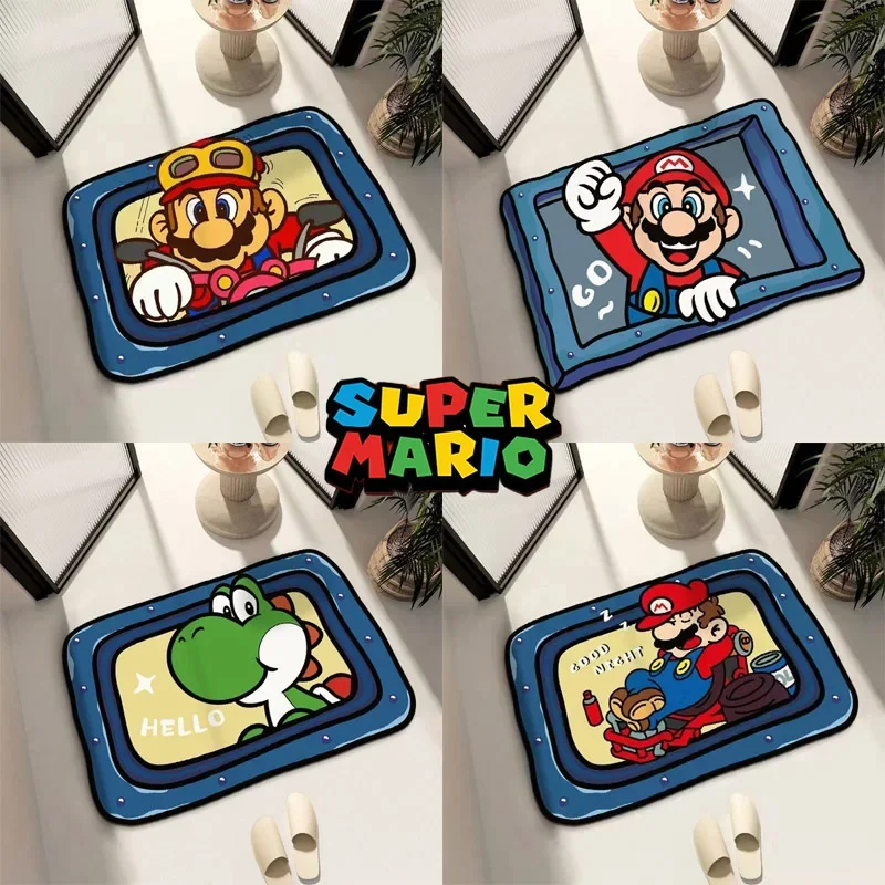 Super-Mario-Bros-Fu-matte-Fleece-Boden-matte-Haushalt-Cartoon-Bad-Bade ...