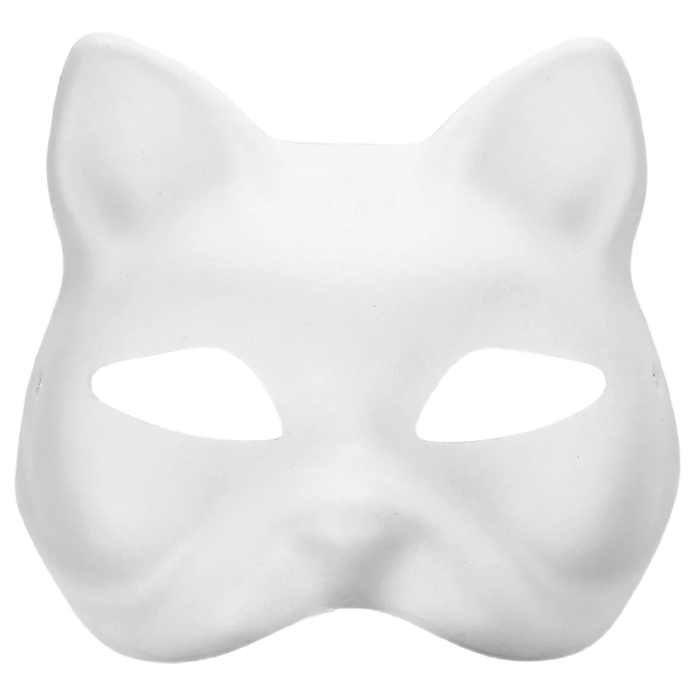 1pcs-Paper-Blank-White-Halloween-Paper-Mache-Masks-Unpainted-Therian ...