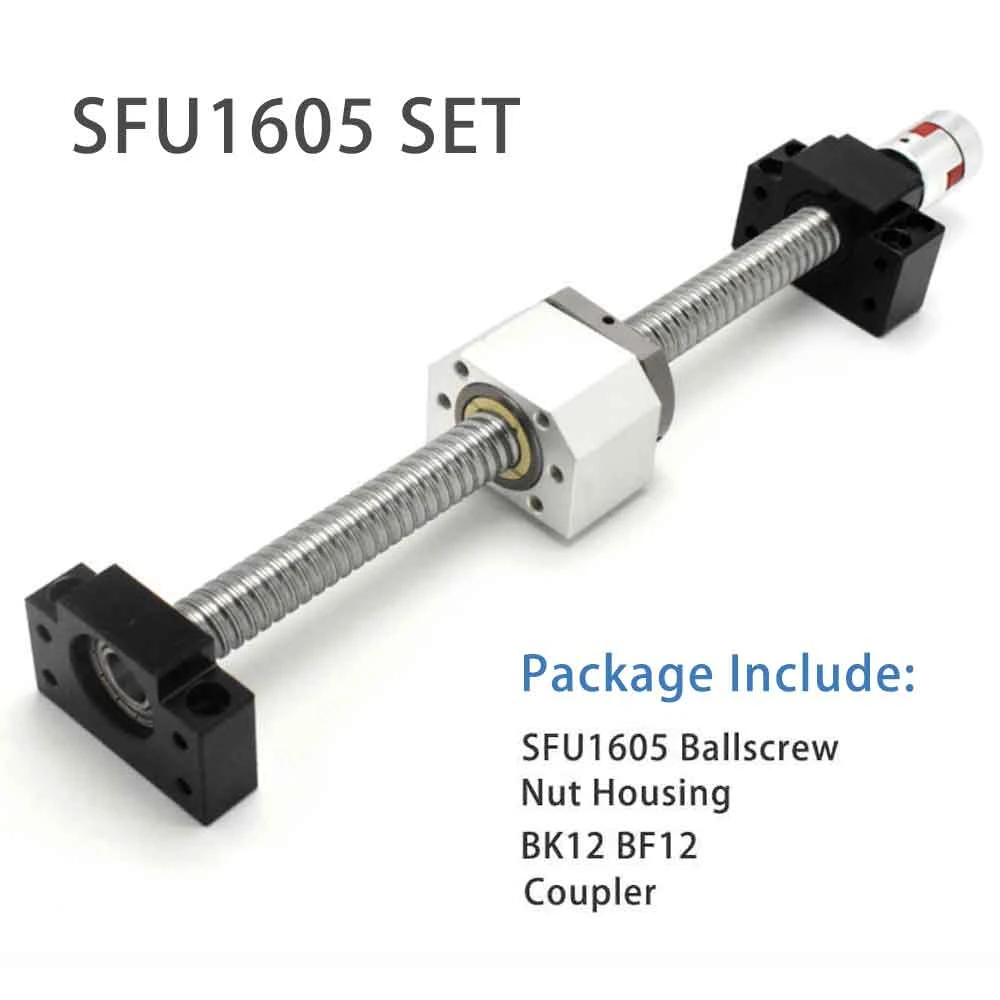 C5 Ballscrew Sfu1605 Set Customized End Machined Cnc Machine Parts Ball ...