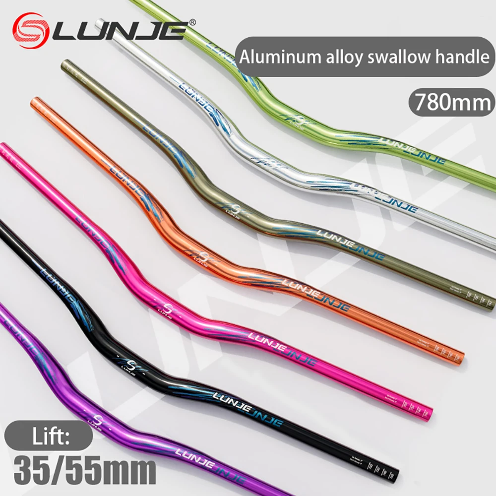 LUNJE Mountain Bike Handlebars,780mm High-strength Aluminum Alloy ...