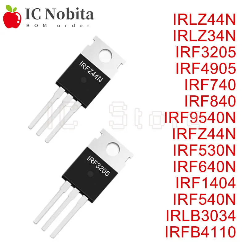 5PCS-IRF530N-IRF640N-IRLB3034-IRFB4110-IRF1404-IRF540N-IRLZ44N-IRLZ34N ...
