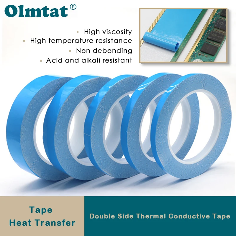 25M-Double-Side-Thermal-Conductive-Tape-8-50mm-Width-Blue-Heat-Transfer ...