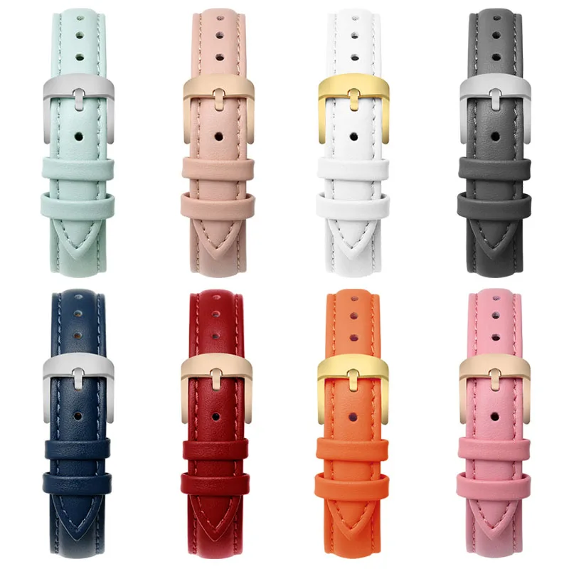 Women-Genuine-leather-Quick-release-Strap-bracelet-white-red-Cowhide ...