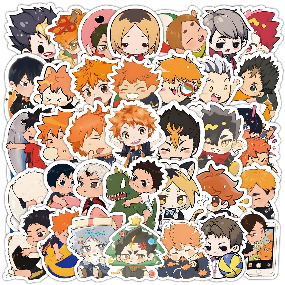 10-30-60PCS-Kawaii-Haikyuu-Anime-Stickers-Cute-Decals-Kids-Toys ...