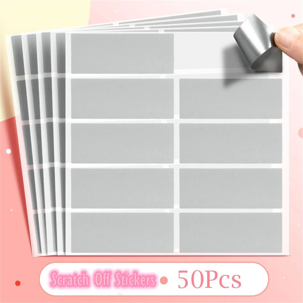 50pcs-New-Creative-Reward-Scratch-Card-Film-Coated-Stickers-DIY-Scratch ...