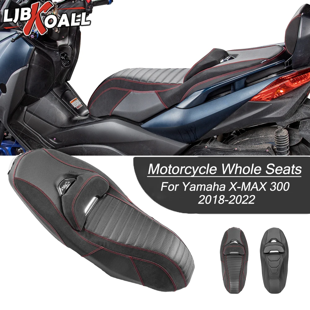 XMAX300-One-Piece-Retro-Two-up-Seat-Cover-Driver-Seats-Cushion-Pad ...