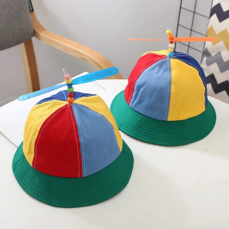 Propeller-Multicolor-Bucket-Hat-Kids-Wide-Brim-Fisherman-Hat-Girls-Boys ...