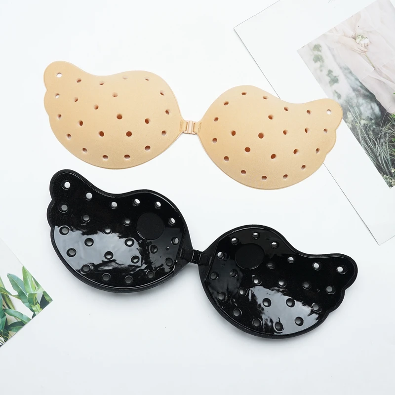 New-Sexy-Silicone-Bra-Women-Strapless-Invisible-Lingerie-Push-Up-Self ...