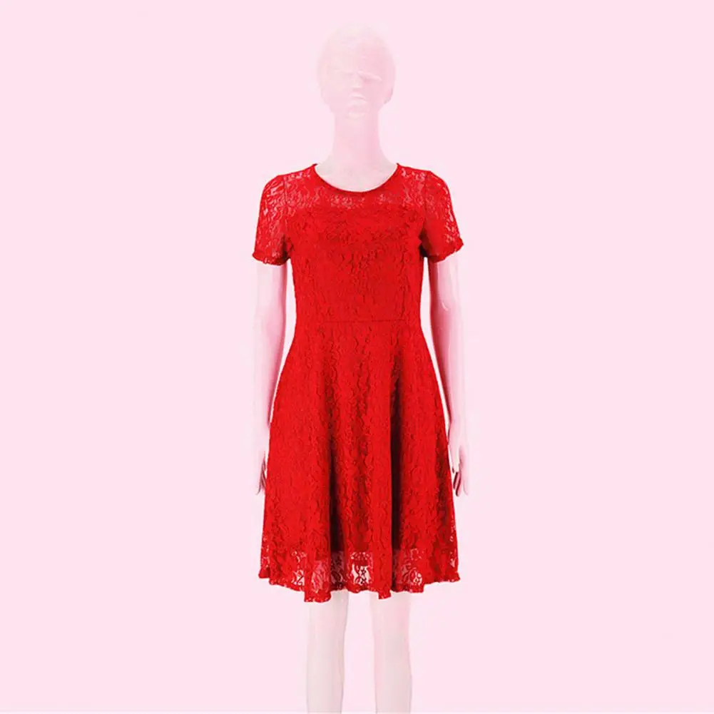 Stylish Summer Mini Dress Big Hem Soft Women Summer Dress Plus Size