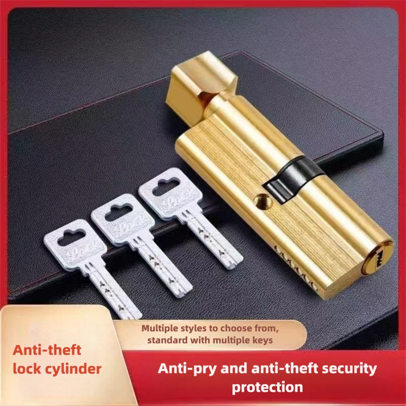 Wooden Door Lock Cylinder with 3 Keys Anti-rust Single Open Lock ...