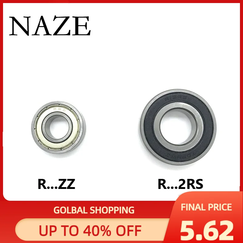 NAZE Bearing R16ZZ 25.4x50.8x12.7mm 1PCS R16-2RS High Quality British ...