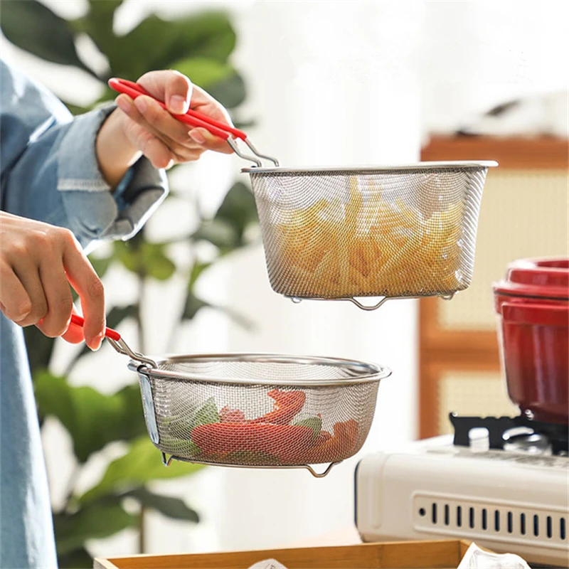 Stainless-Steel-Frying-Basket-Practical-Foldable-Handle-French-Fried ...