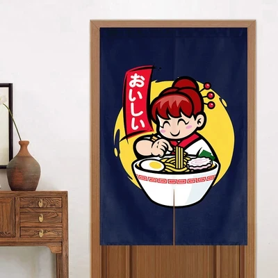 Ramen Cartoon Fabric Hanging Curtain Partition Restaurant Bar Food ...