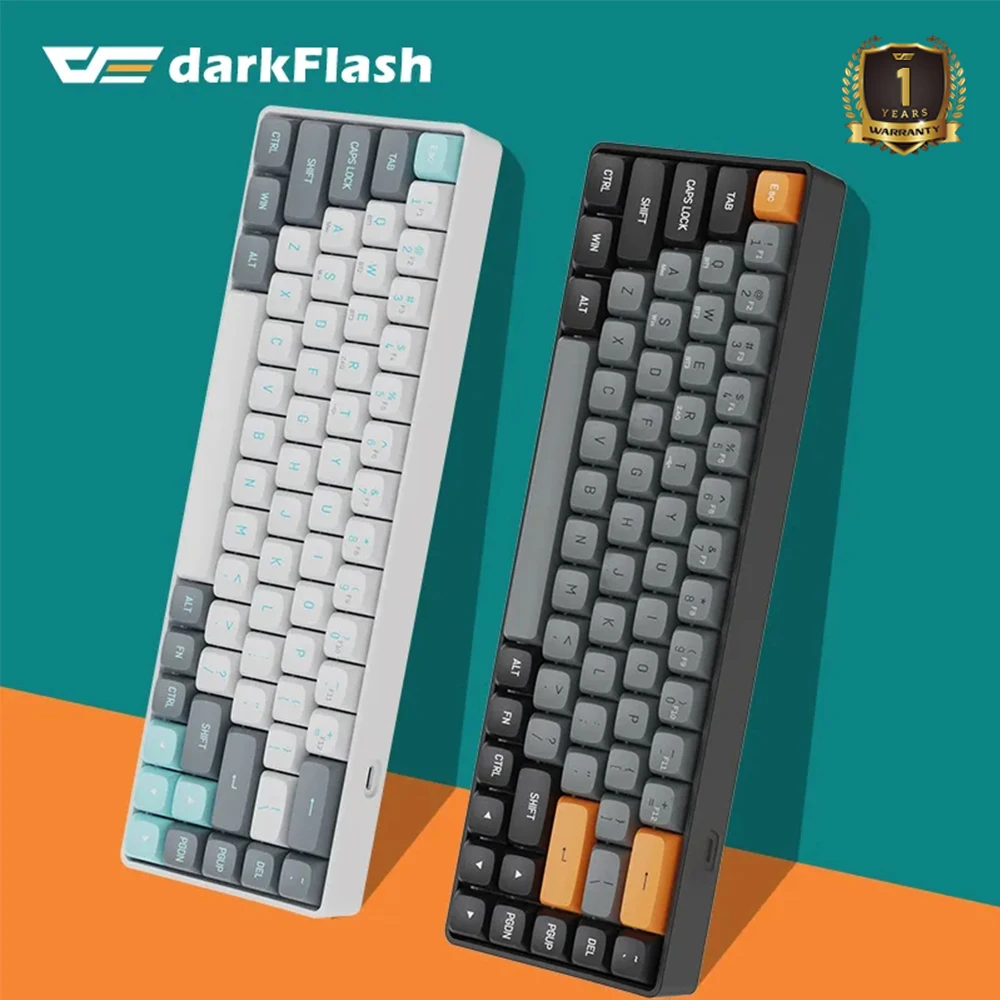 Darkflash-GD68-Mechanical-Keyboard-68-Keys-Bluetooth-USB-Type-C-Wired ...