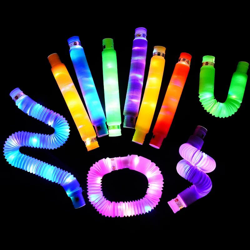 Luminous-Retractable-Glow-Sticks-para-crian-as-LED-Pop-Tubes-DIY ...