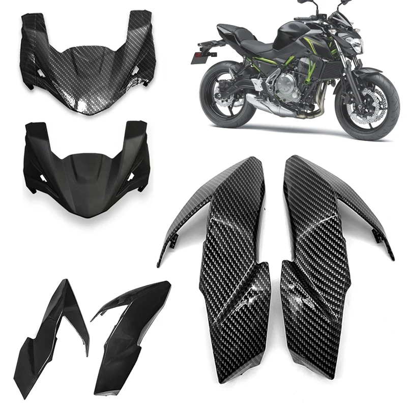 Fit For Kawasaki Z650 2017-2019 Z 650 Motorcycle Carbon Fiber Look ...