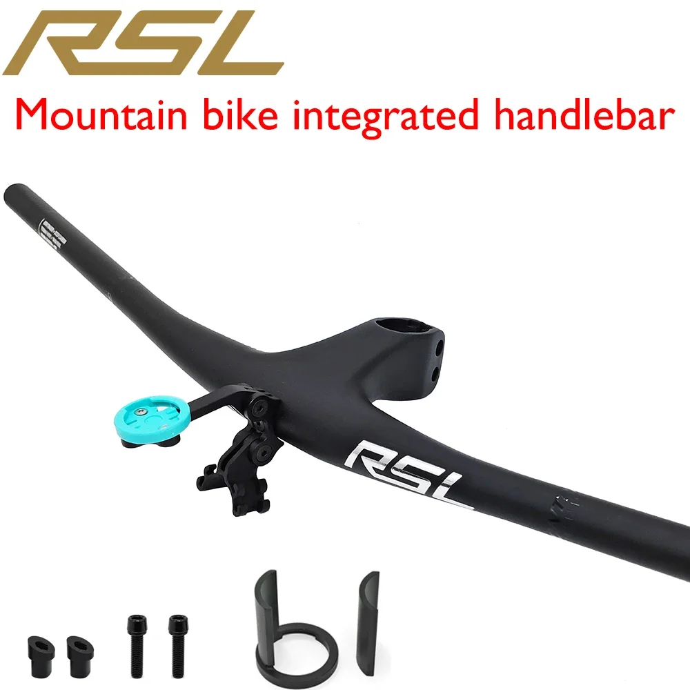 RSL-Integrated-Full-Carbon-Handlebar-Silver-Logo-13-Stem-MTB ...